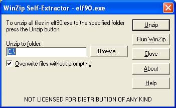 Receita para instalar o ELF90 no Windows XP:
